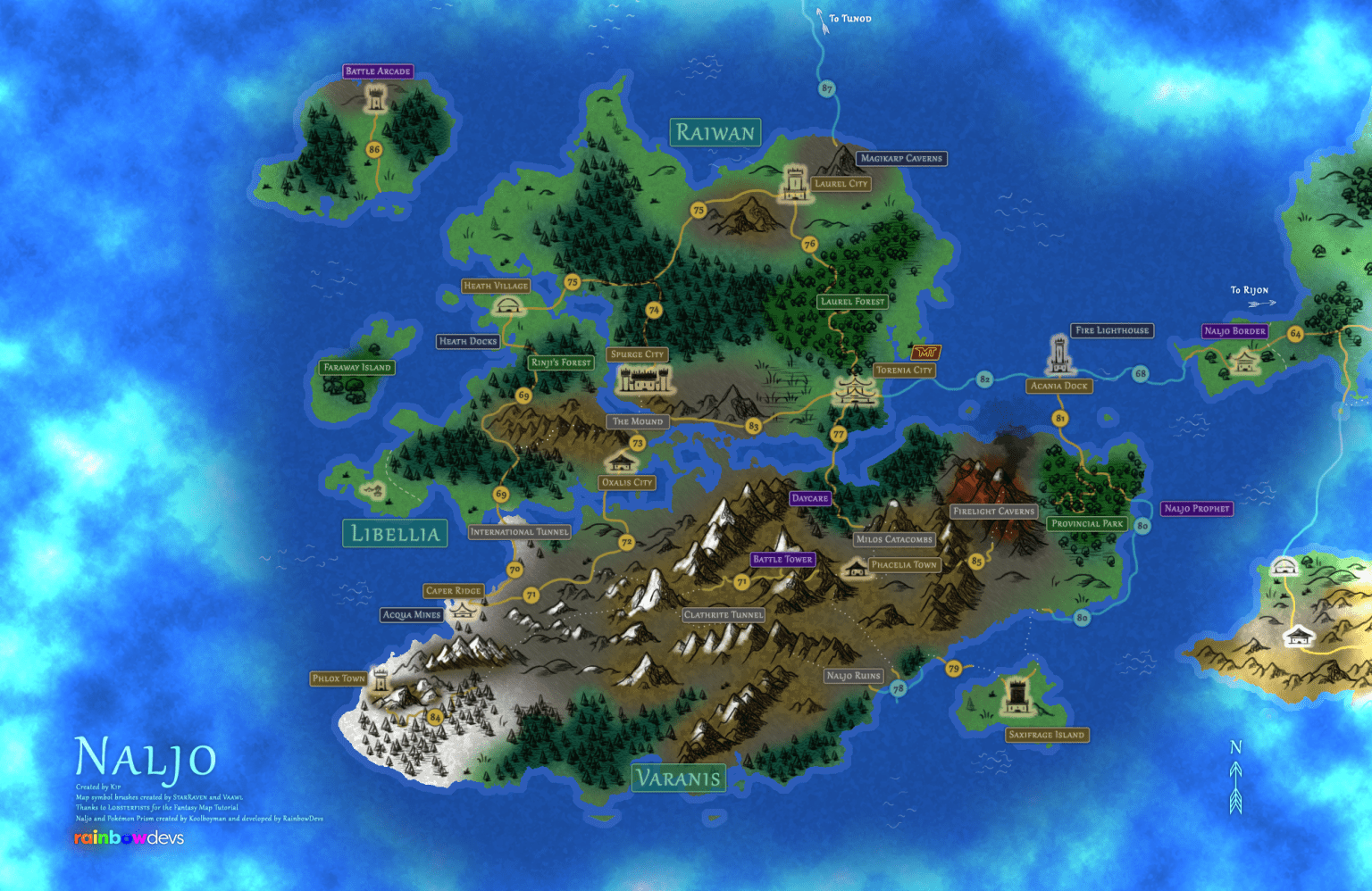 Official Map of Naljo - RainbowDevs
